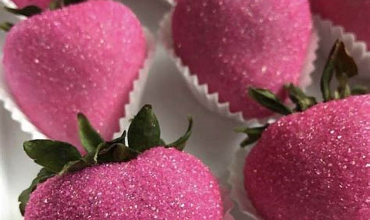 Gourmet Pink Chocolate Strawberries: A Treat