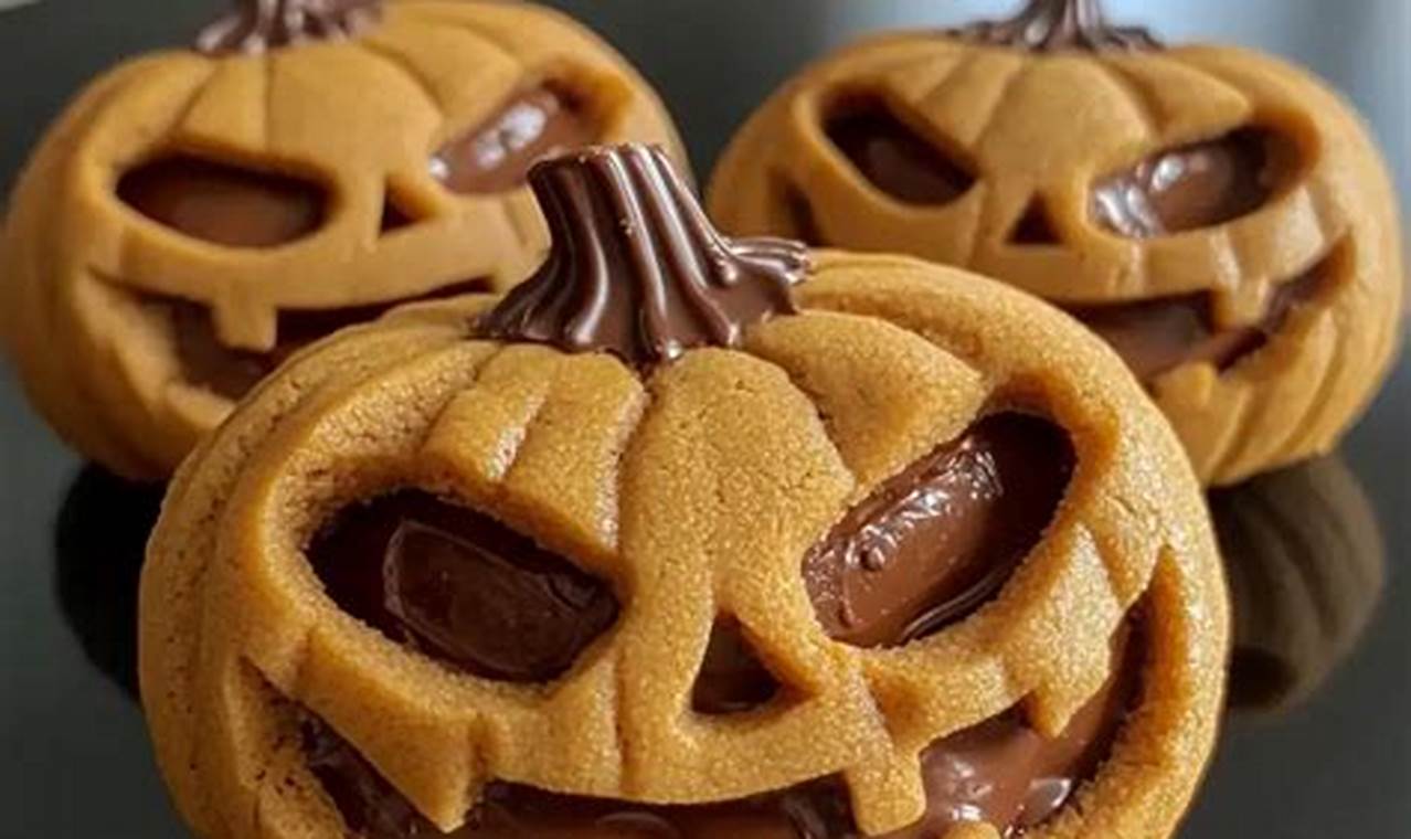 Easy Milk Chocolate Stuffed Jack-o'-Lantern Cookies Recipe