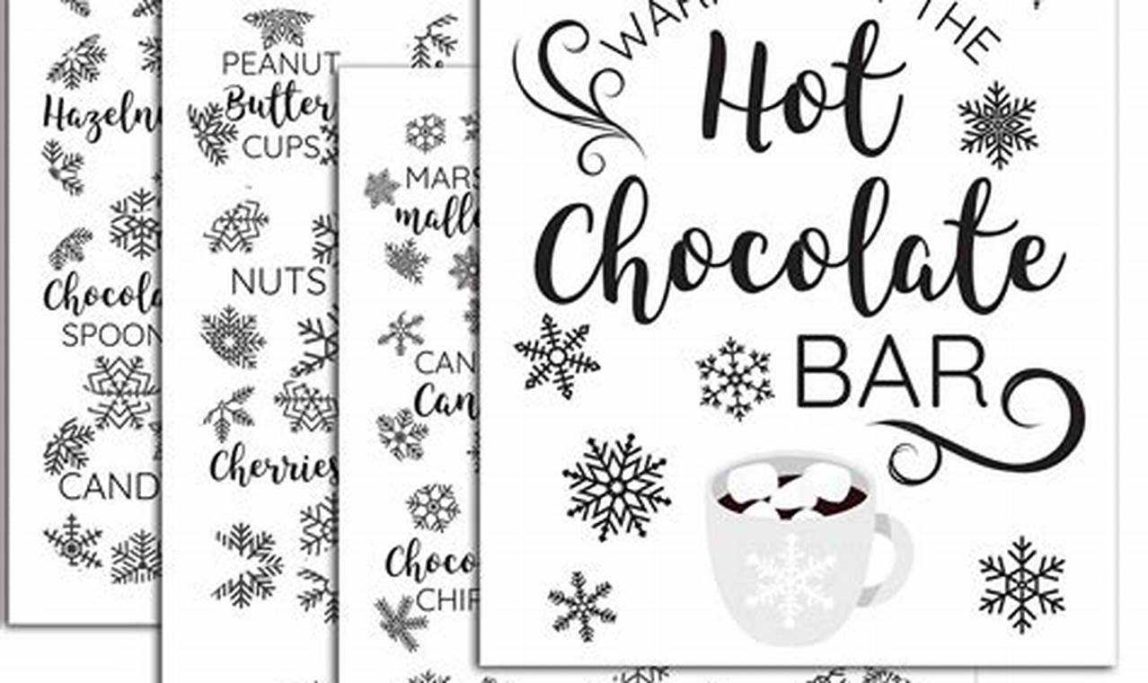 Free Printable Hot Chocolate Bar Signs & Templates